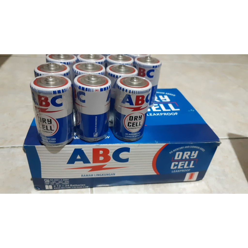Jual BATERAI ABC BIRU BESAR R20S R20 S / D GROSIR MURAH DRYCELL (BOX ...