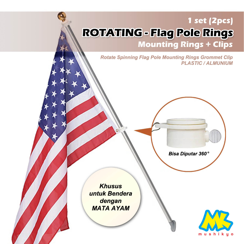 Jual Cincin tiang Bendera / Rotating - Flag Pole Rings | Shopee Indonesia