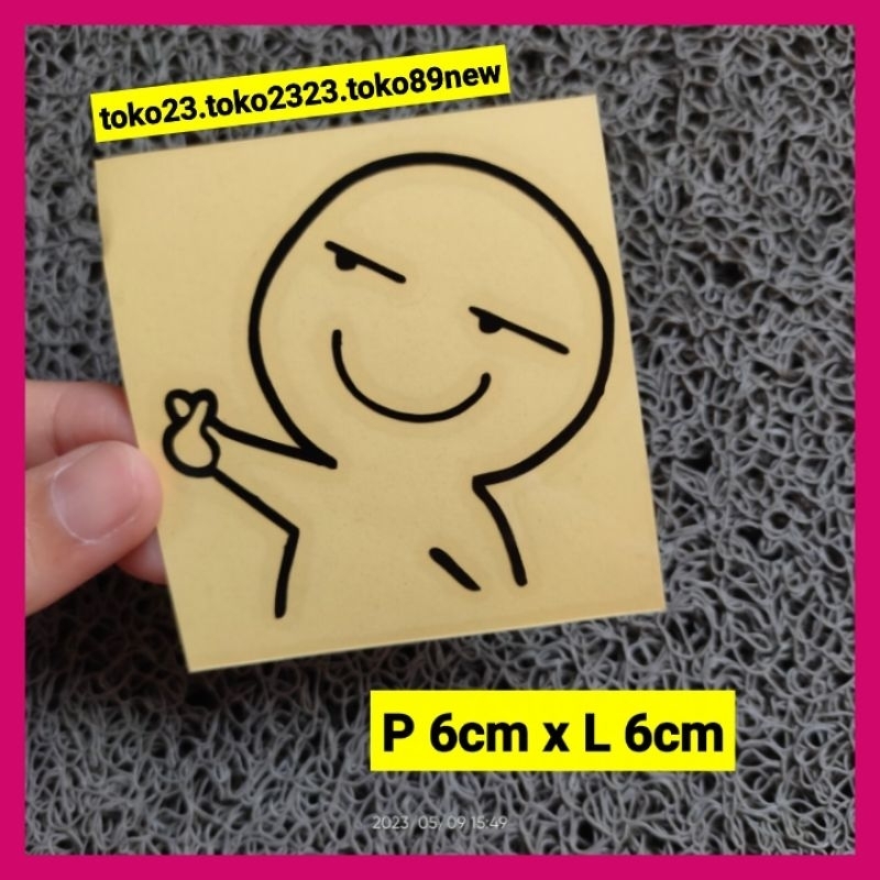 Jual stiker sarangheo love stiker fucek emot emoticon lucu stiker helm ...