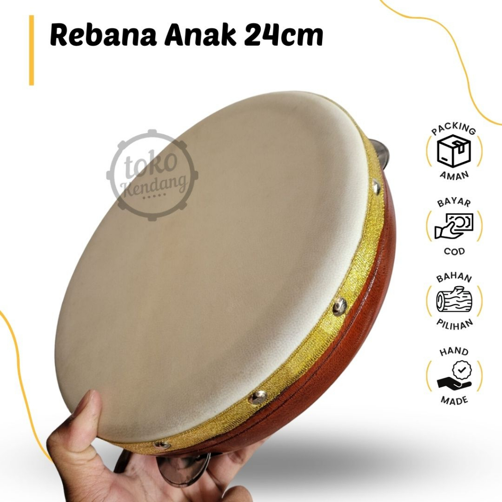 Jual Alat Musik Rebana Hadroh 24cm Keplak Terbang Banjari Sholawat ...