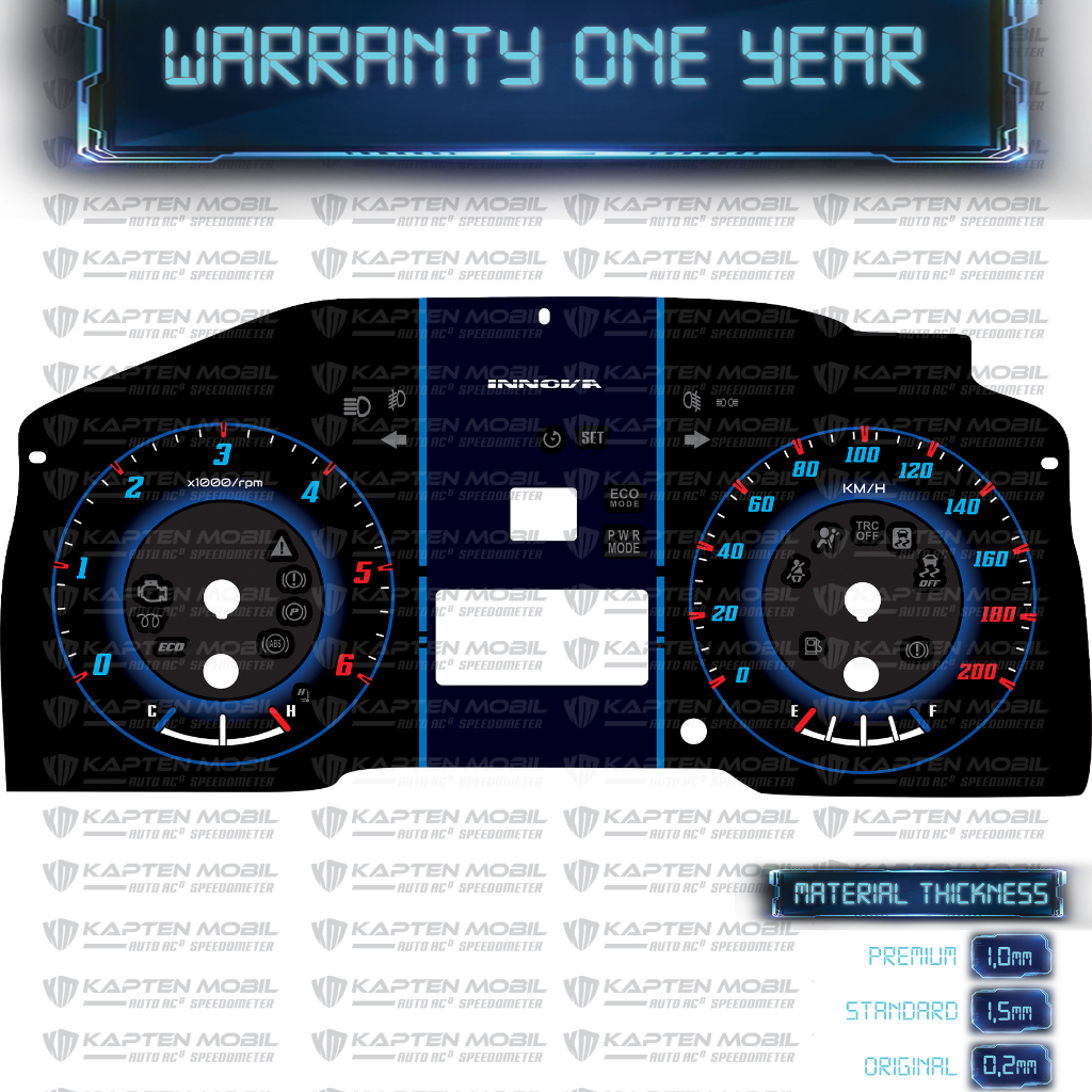 Jual Custom Panel Speedometer Innova Mobil Innova Reborn Dark Blue ...