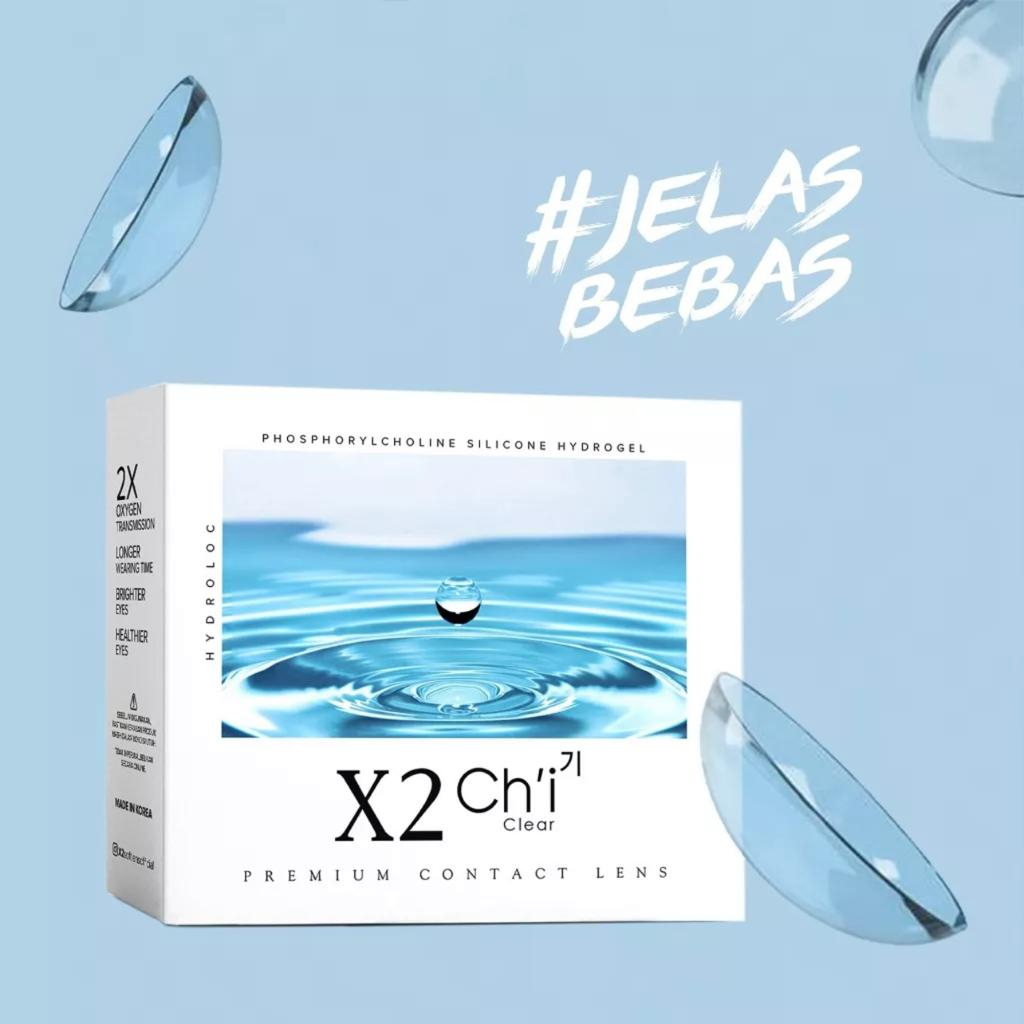 Jual SOFTLENS X2 CHI CLEAR 14,2 MM BY X2 FREE LENSCASE / SOFLEN ...