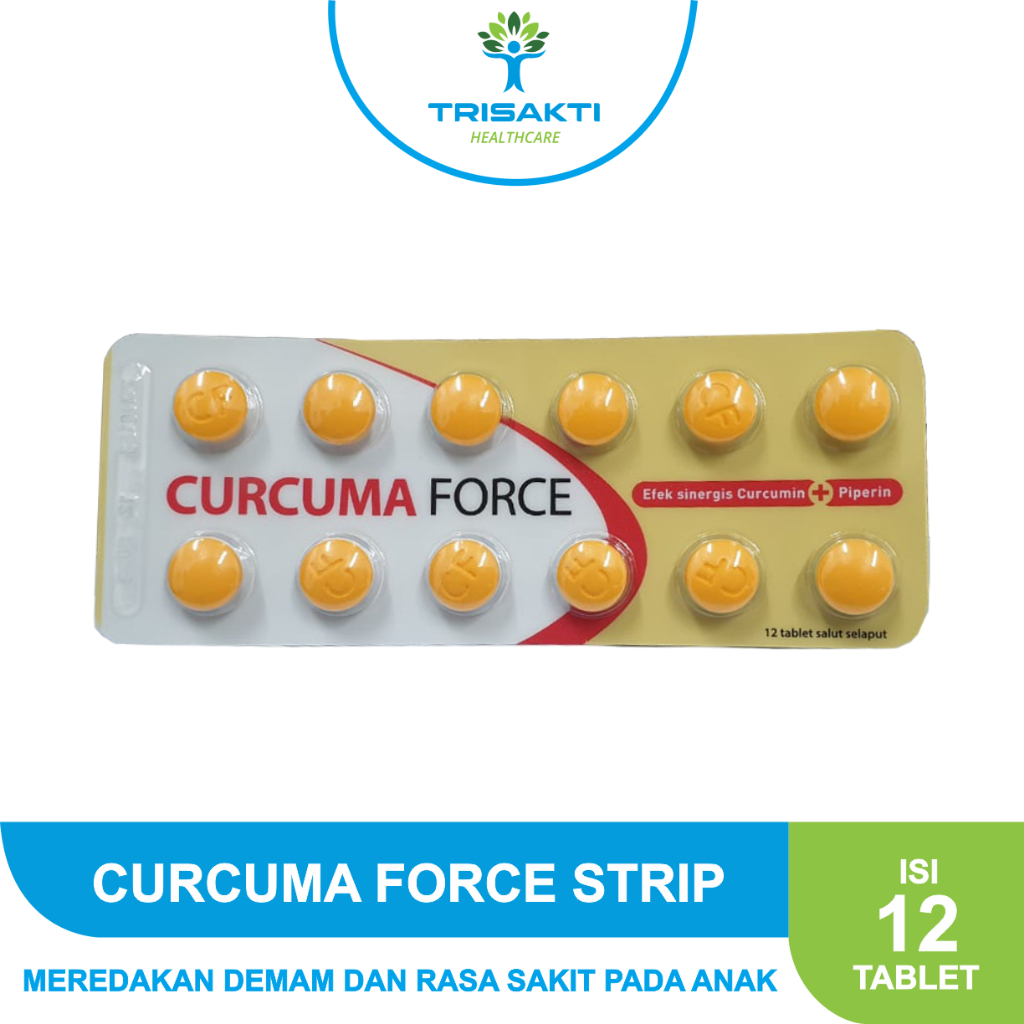 Jual CURCUMA FORCE 1 STRIP ISI 12 TABLET SUPLEMEN MAKANAN PENAMBAH ...