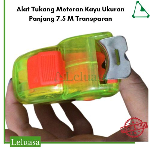 Jual Alat Tukang Meteran Kayu Ukuran Panjang 7.5 M Transparan | Shopee ...