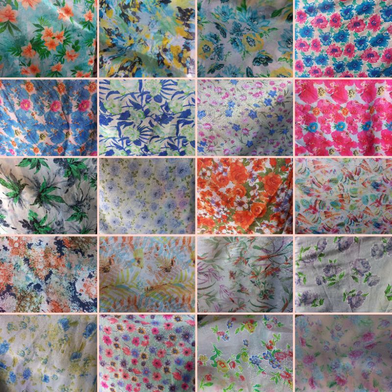 Jual KAIN ORGANZA / ORGANDI GARMENT MOTIF / KAIN KACA MOTIF | Shopee ...