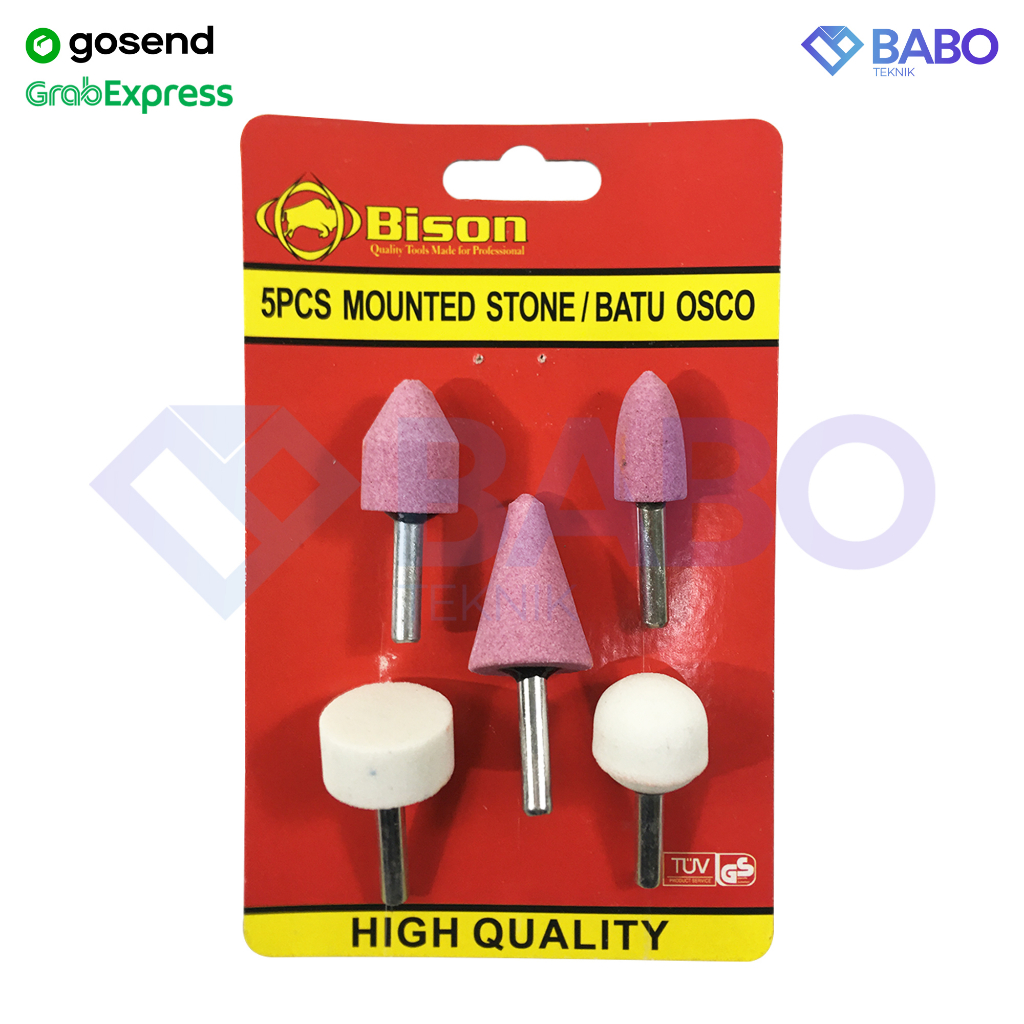 Jual BISON Batu Osco - Mounted Stone 5 pcs Set Gerinda Botol Asah Poles ...