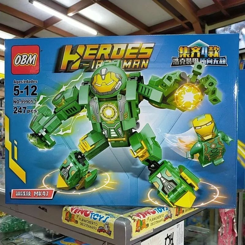 Jual brick lw2078 mk66 marvel robot thor mech armor avengers hulkbuster ...