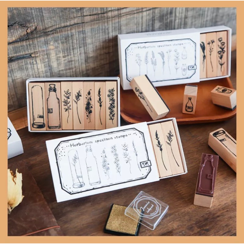 Jual Stempel Kayu Motif Tanaman Vintage Kreatif Untuk Dekorasi ...