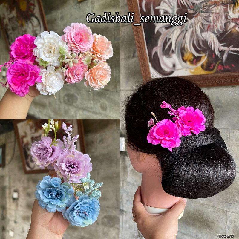 Jual semanggi dahlia / sanggul/ karet ulir/ bunga dahlia kecil | Shopee ...