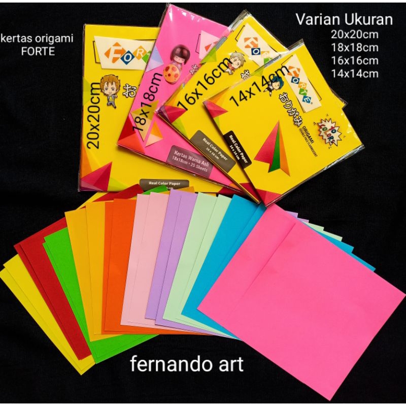 Jual BN - Kertas Origami / Kertas Lipat Forte 14x14cm-20x20cm | Shopee ...