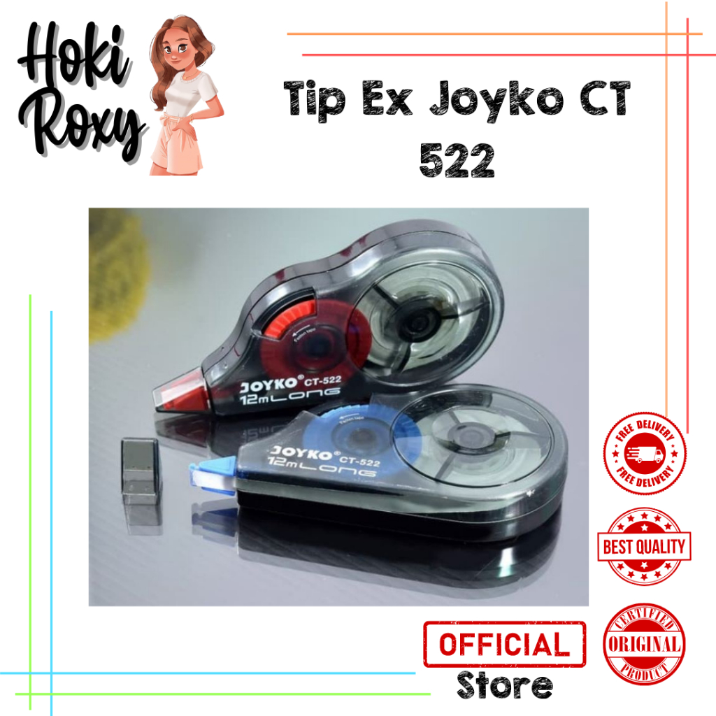 Jual Correction Tape CT-522 Joyko - Tip Ex Tip X Kertas Roll | Shopee ...