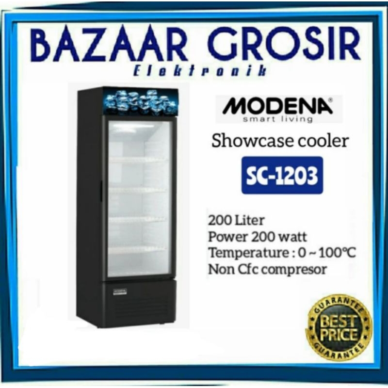 Jual MODENA SHOWCASE CHILLER SC1203 SC 1203 COOLER 200 LITER | Shopee ...