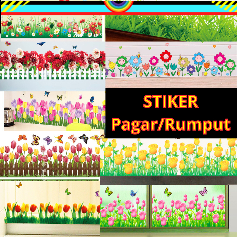 Jual WALL STICKER STIKER SETIKER RUMPUT PAGAR WALLSTIKER WALLSTICKER DINDING PAGAR LIS BORDER ...