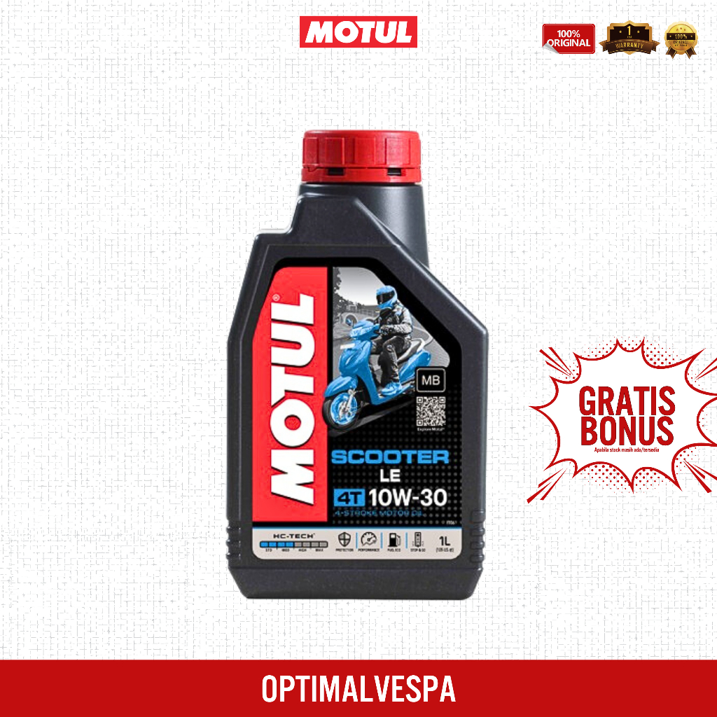 Jual Oli Mesin Matic Universal Original Motul Scooter LE 10W-30(Vespa ...