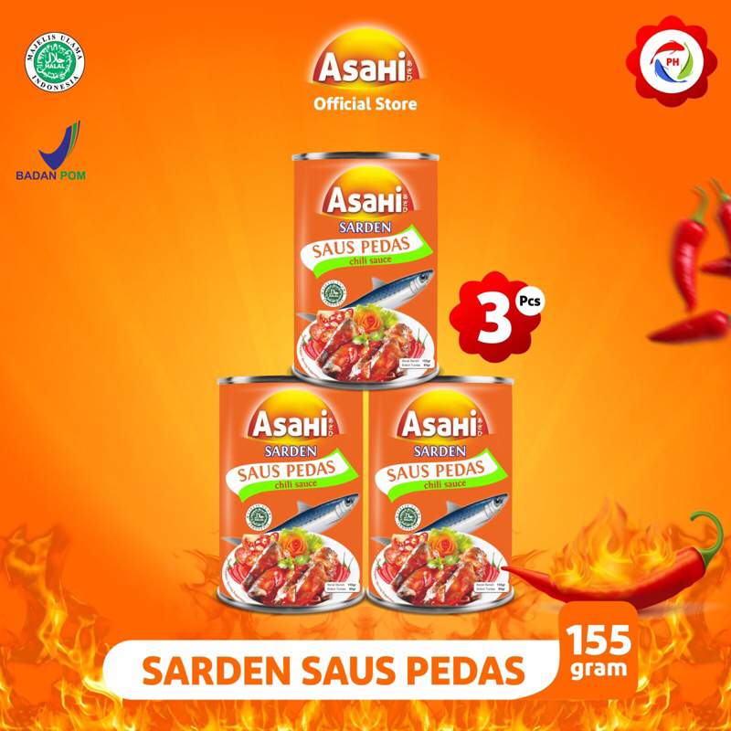 Jual Asahi Sarden Saus Pedas 155gr - Isi 3pcs | Shopee Indonesia