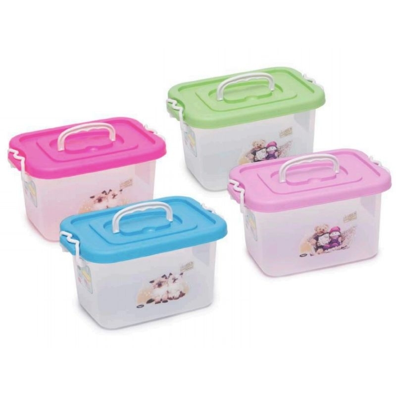 Jual BOX CONTAINER 6 LITER | Box Plastik Serbaguna 6L + Pegangan ...