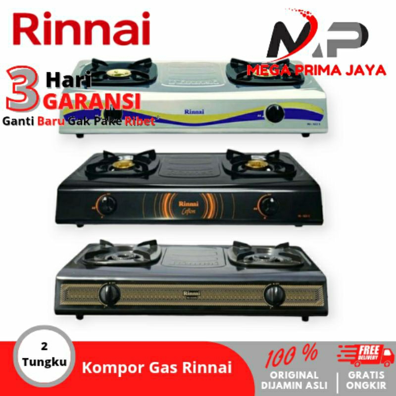 Jual Rinnai Kompor Gas 2 Tungku RI 522 E RI 522 C RI 522 S | Shopee Indonesia
