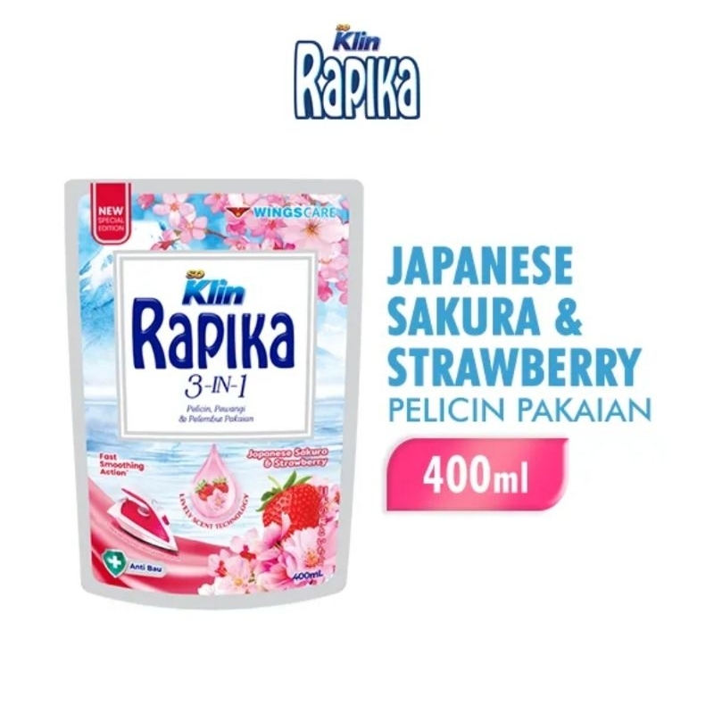 Jual RAPIKA PEWANGI PAKAIAN JAPANESE SAKURA & STRAWBERRY 400 ML ...