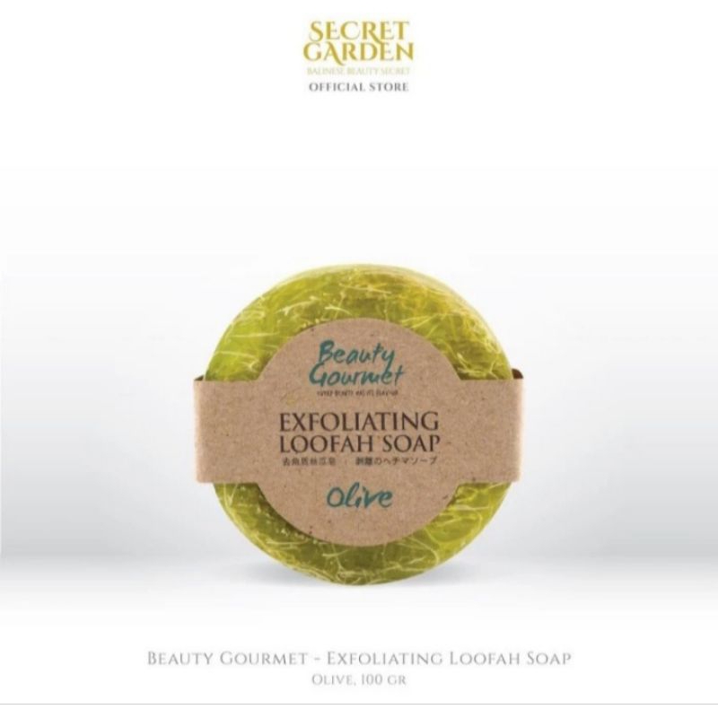 Jual Secret Garden Exfoliating loofah soap olive 100g | Shopee Indonesia