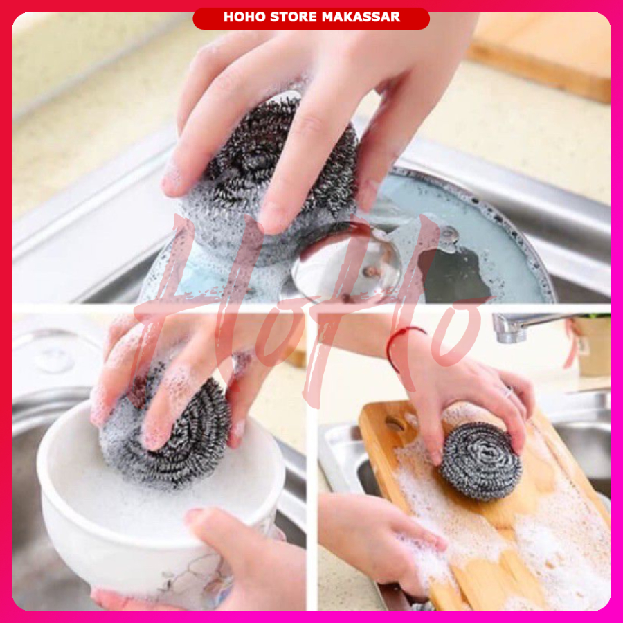 Jual Sikat Panci Kawat Stainless Steel Pembersih Gosok Wajan Panci Cuci ...