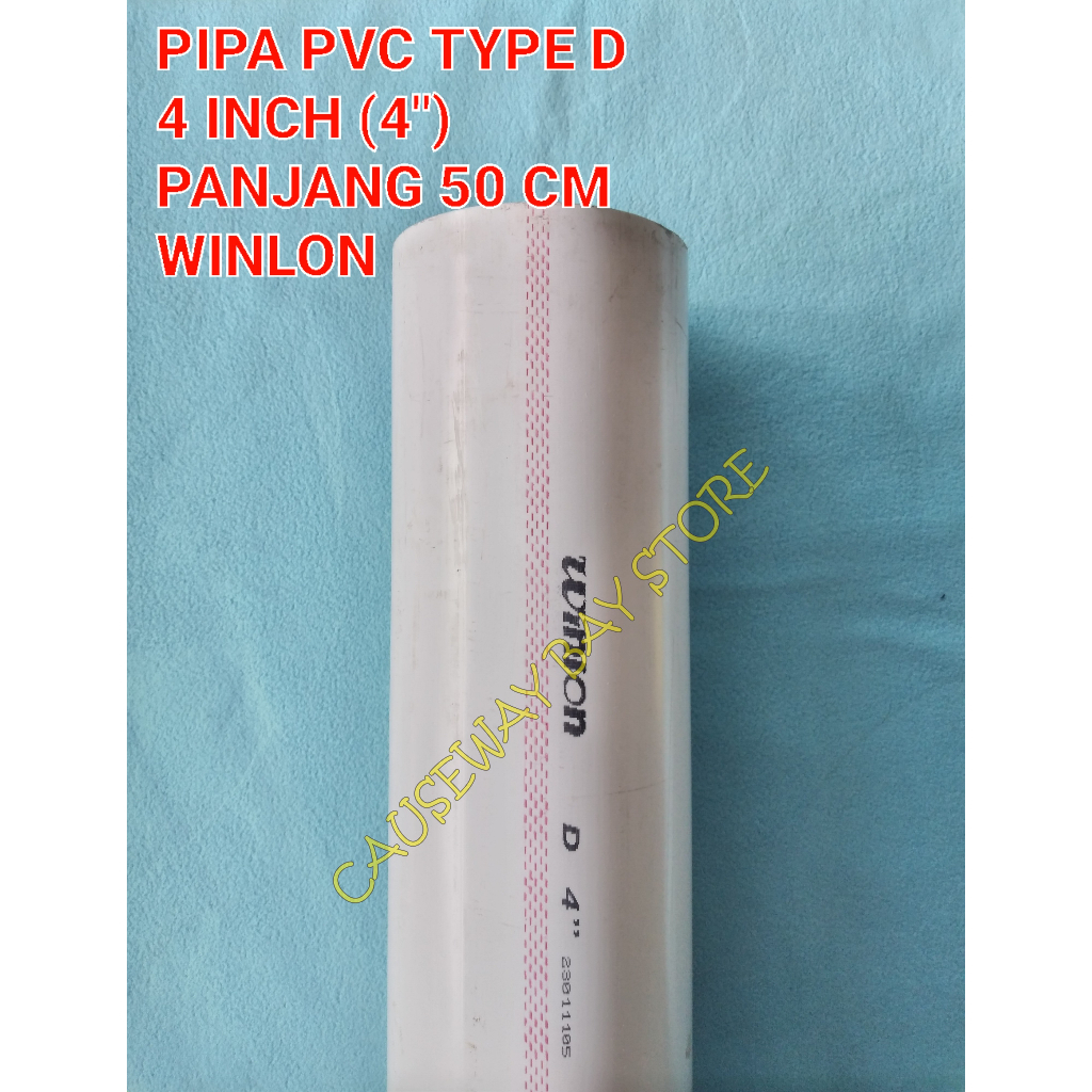 Jual PIPA PVC 4 INCH PANJANG 50CM PUTIH WINLON | Shopee Indonesia