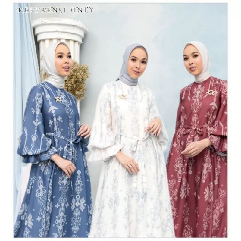 Jual LINGGA DRESS GAMIS LEBARAN PESTA DRESS MEWAH MOTIF LOOK LIKE ...