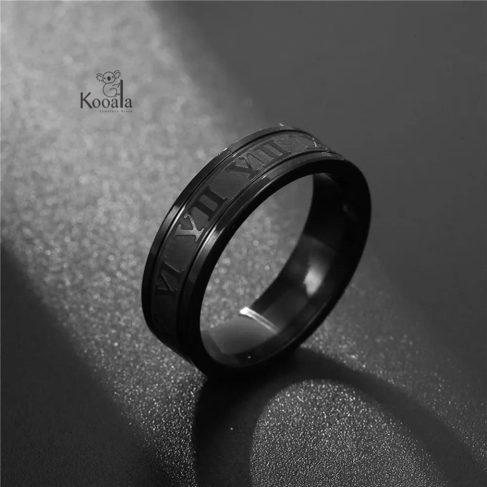Jual Cincin Romawi Numeral Ring Hitam Black Fashion Klasik | Shopee ...