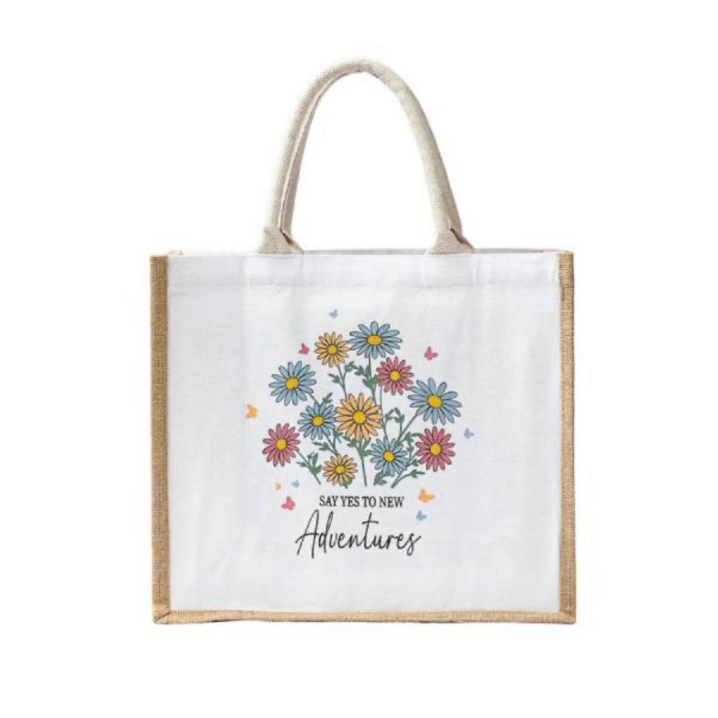 Jual MINISO Lovely Life Cotton & Jute Tote Bag | Shopee Indonesia