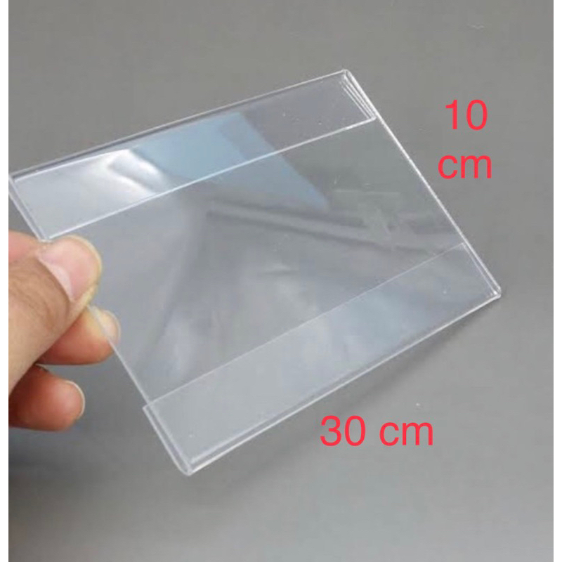 Jual acrylic price tag/ label tag produk/ name tag 2mm uk 10 cm x 30 cm ...