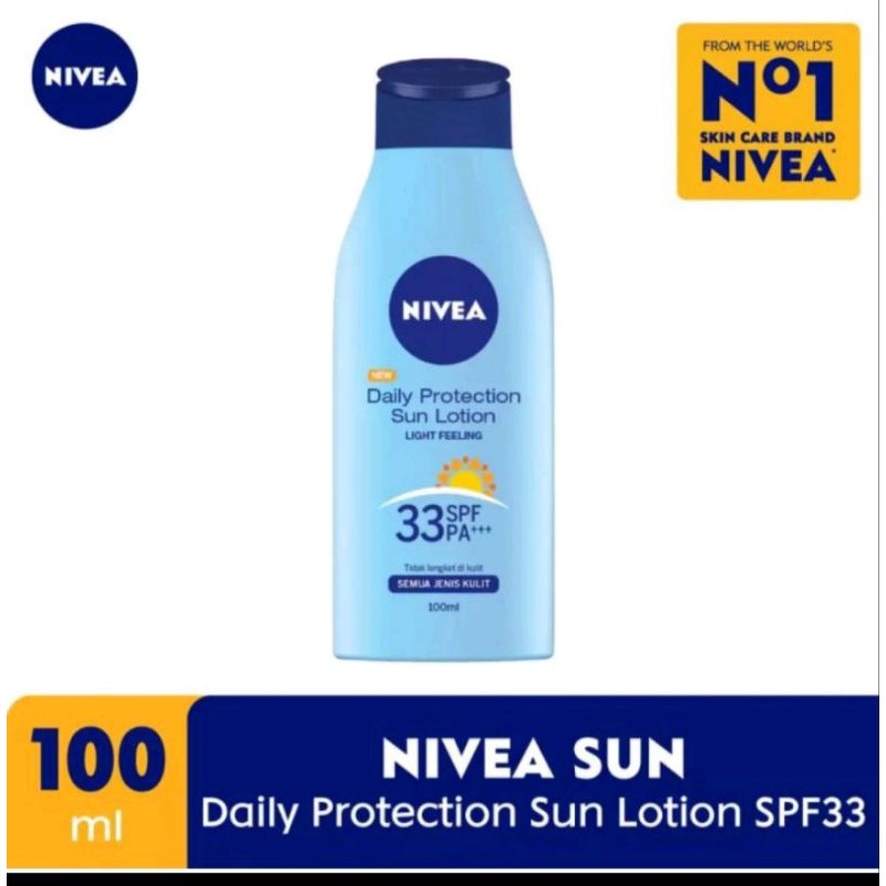 Jual Nivea Daily Protection Sun Lotion spf 33++ 100 ML Bodi Lotion ...
