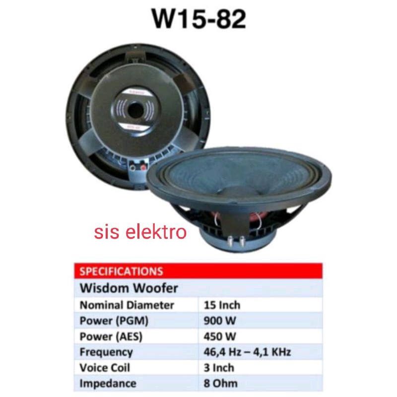 Jual Speaker 15 Inch WISDOM W15-82 W15-72 WISDOM W1582 W1572 | Shopee ...
