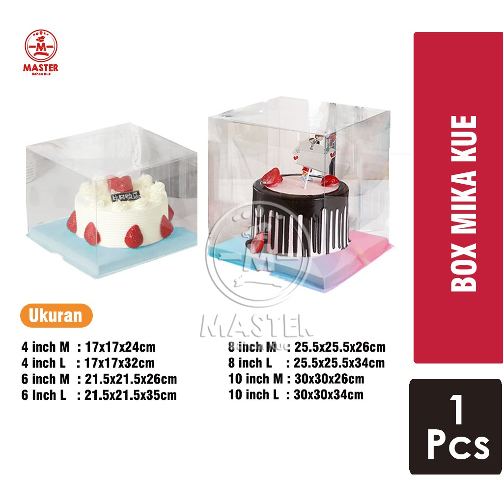 Jual Box Mika Kue Transparan / Kotak Mika Kue Tart [1 Pcs] | Shopee ...