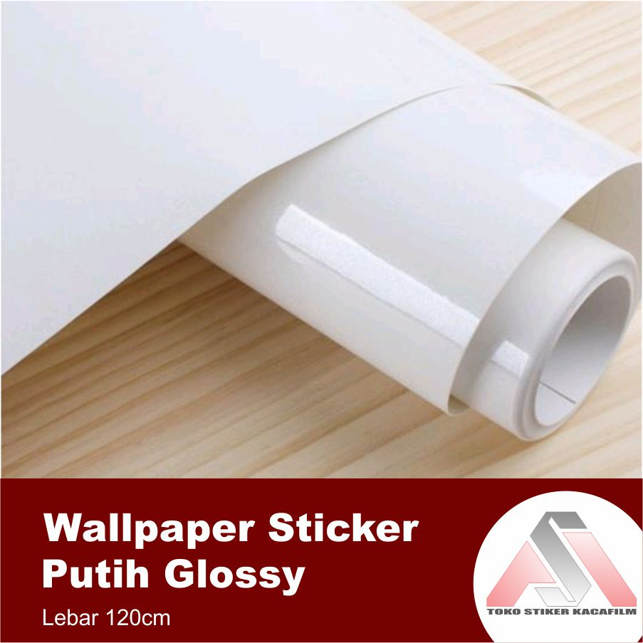 Jual Wallpaper Walpaper Sticker Stiker Putih Polos Glossy Glos | Shopee ...