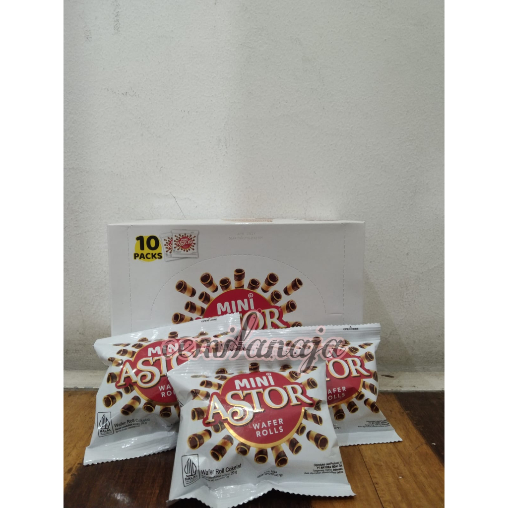 Jual Mini Astor wafer rolls / Astor Mini Coklat (mayora) Box isi 10 ...
