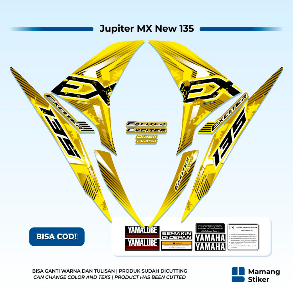 Jual Striping Jupiter MX New 135 Variasi (7) Malaysia Exciter Thailand ...