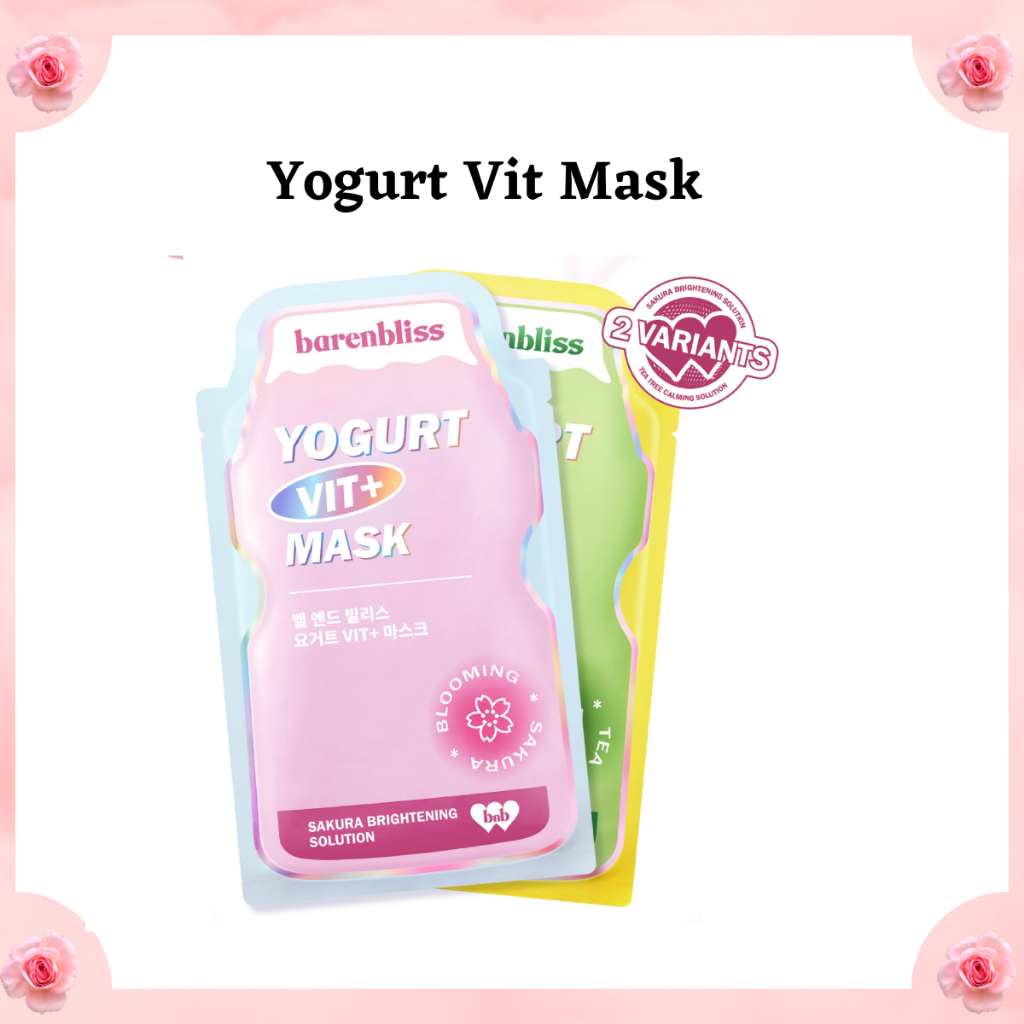 Jual BNB Barenbliss Yogurt Vit+ Mask - Calming Sheet Mask Korea Essence ...