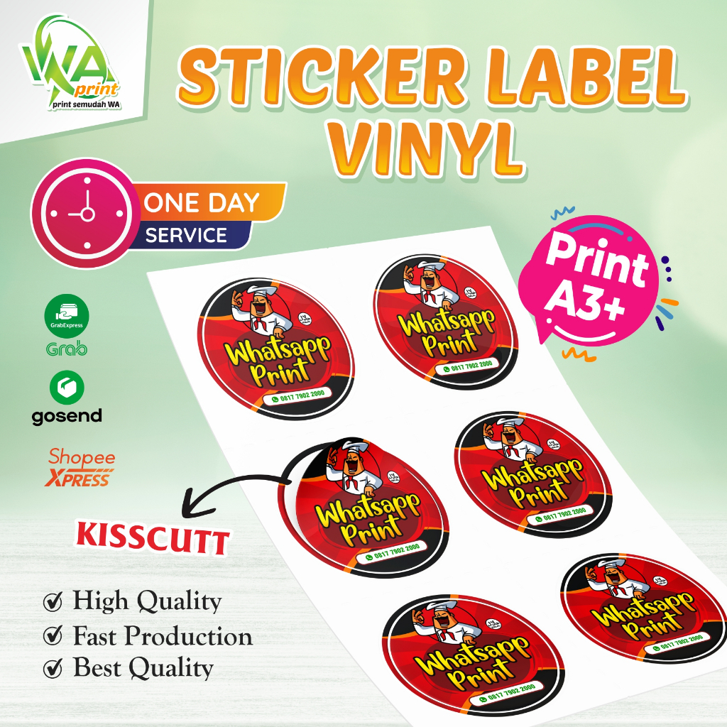 Jual Cetak Sticker Vinyl Label Kemasan Makanan Kue Bakery Premium ...