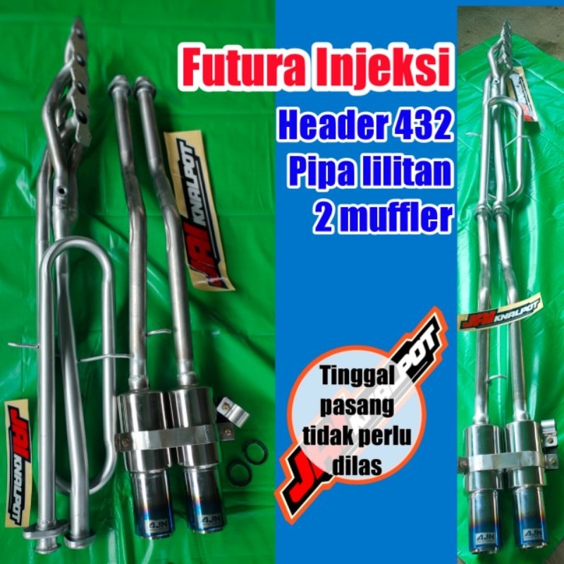 Jual knalpot header 432 full set pipa lilitan mobil futura | Shopee ...