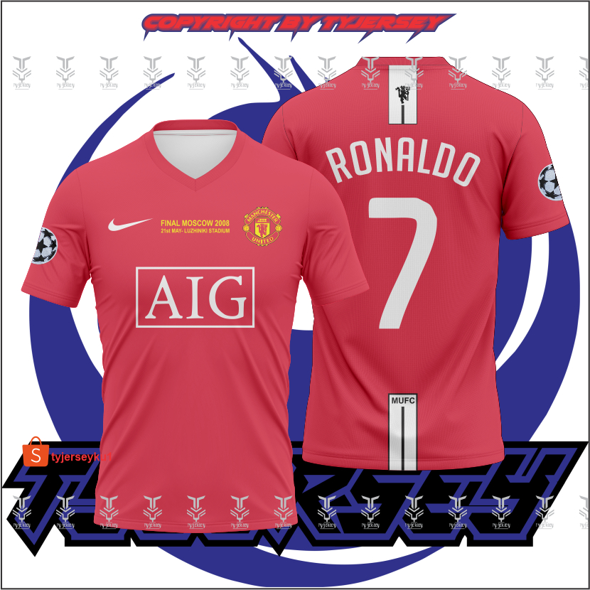 Jual JERSEY MU FINAL MOSCOW RONALDO EDITION 2008 FULL PRINTING | Shopee ...