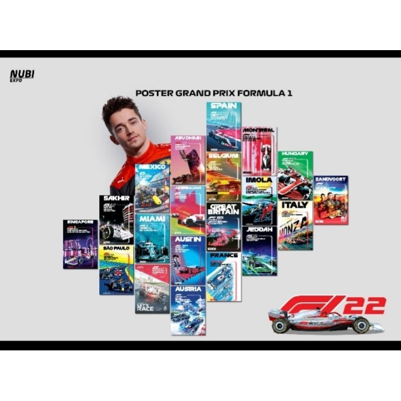 Jual Poster Hiasan Dinding GRAND PRIX 2022 F1 A5 *20 | Wall Decor Art ...