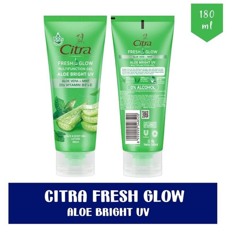 Jual CITRA Fresh Glow Multifuntion Gel Aloe Bright UV 180ml | Shopee ...