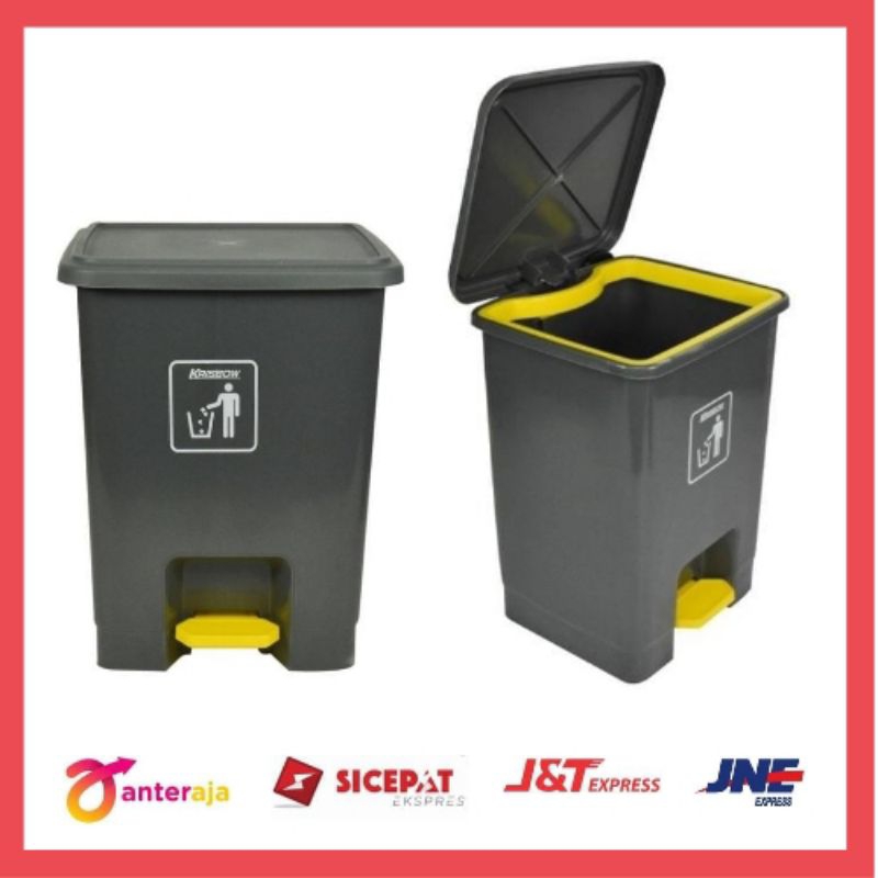 Jual Krisbow 15 Ltr Tempat Sampah Outdoor Pedal Plastik / Tempat Sampah | Shopee Indonesia