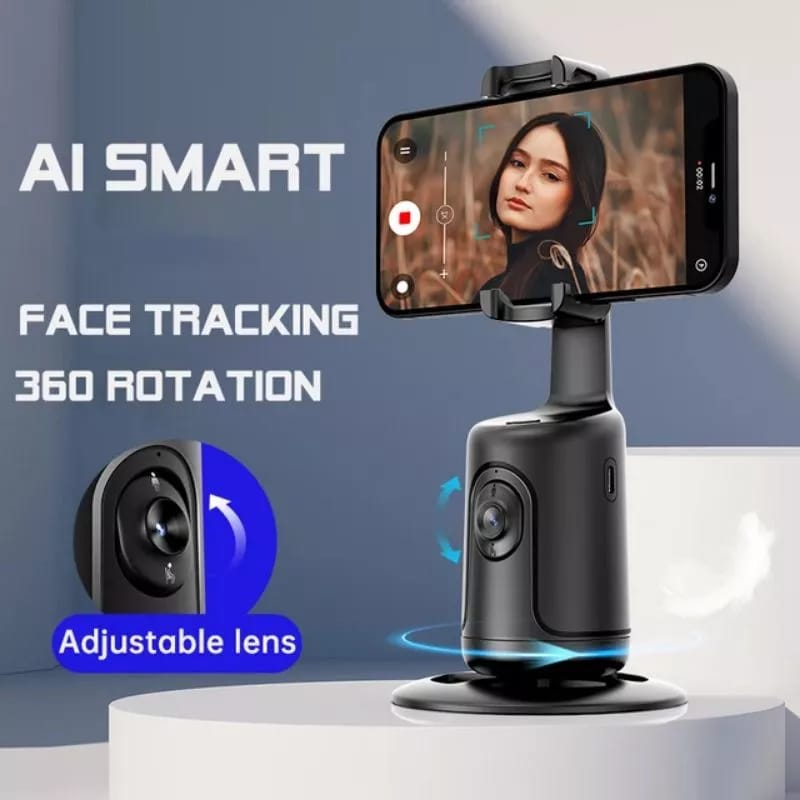 Jual P01 Gimbal Kamera 360°AI Face Tracking Gesture Control / Auto Face Tracking / Selfie Stick ...