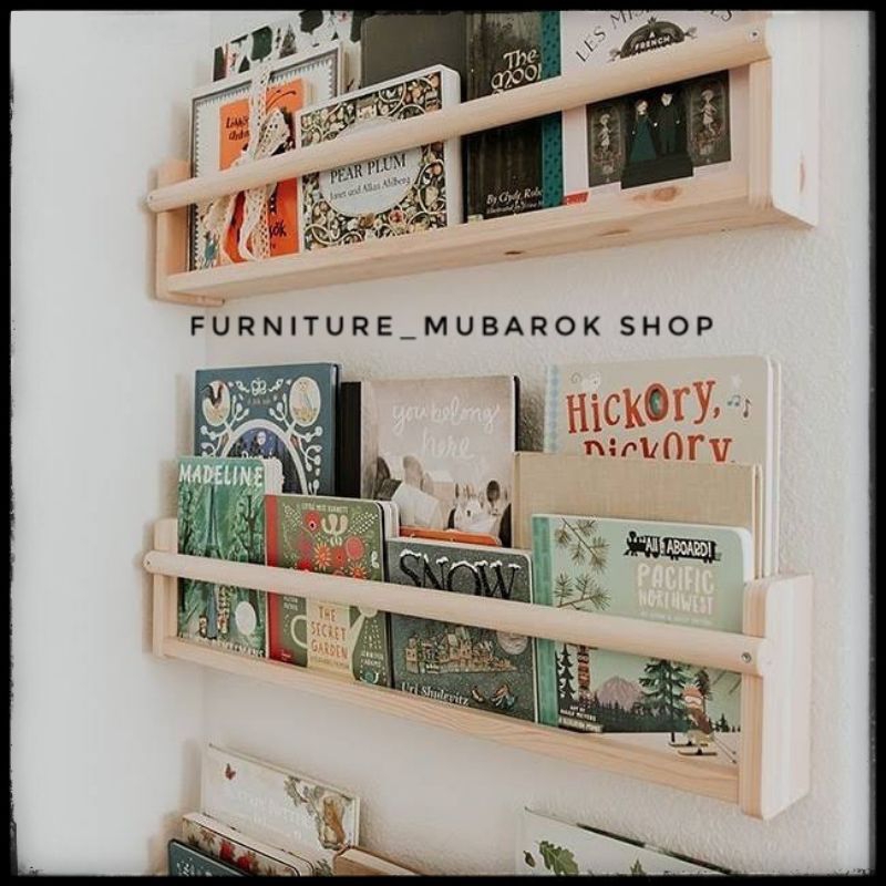 Jual RAK BUKU KAYU MINIMALIS TERBARU MODEL TEMPEL DINDING TEMBOK ...