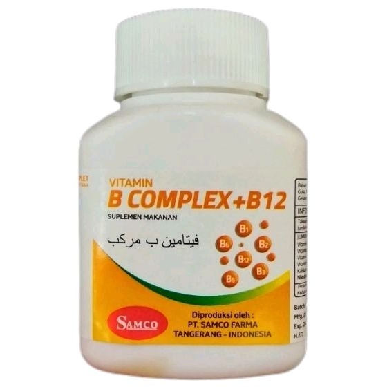 Jual VITAMIN B COMPLEX + B12 (100's /Botol) - SAMCO | Shopee Indonesia