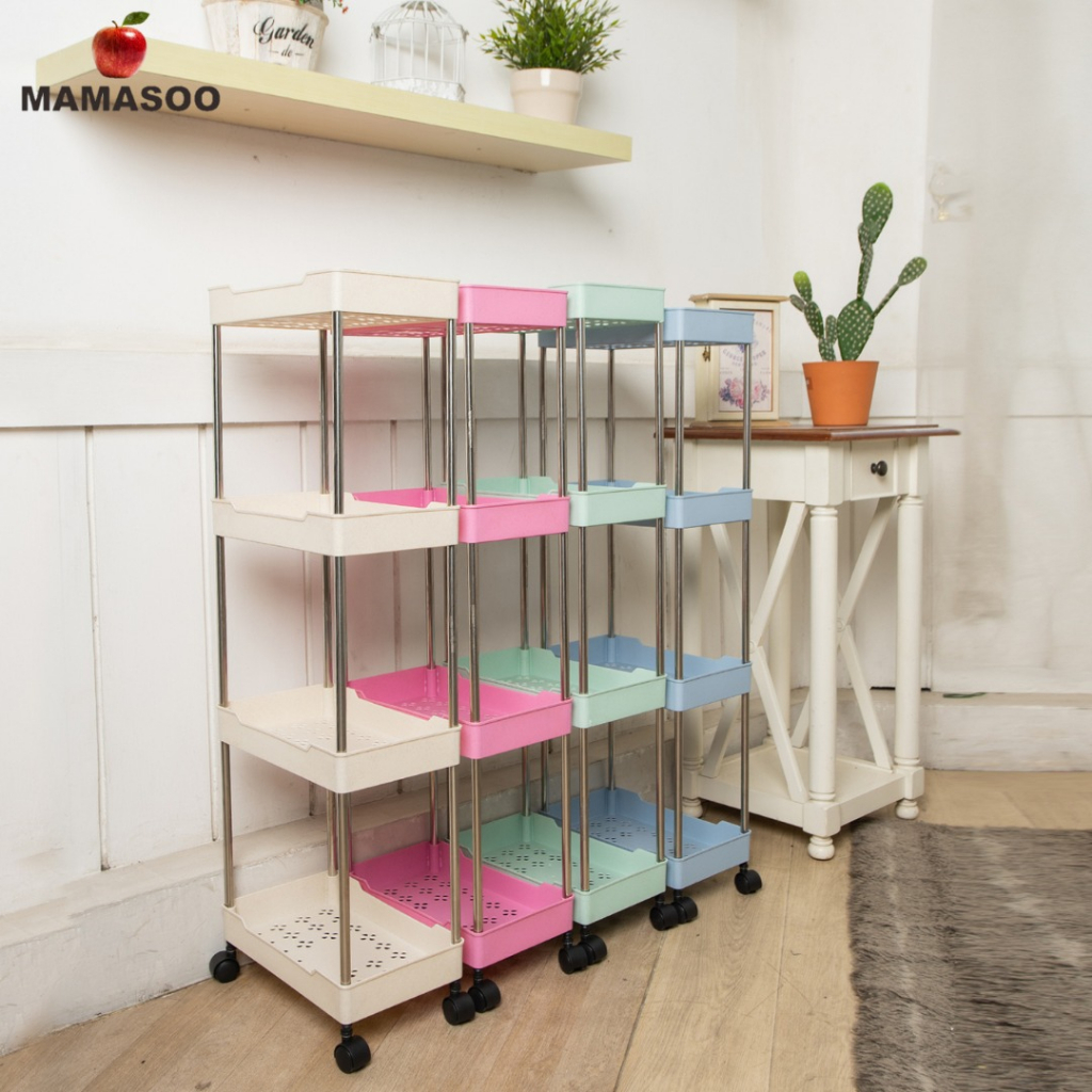 Jual MAMASOO Rak Troli Susun / Rak Wheatstraw Multifungsi Dapur, Kamar ...