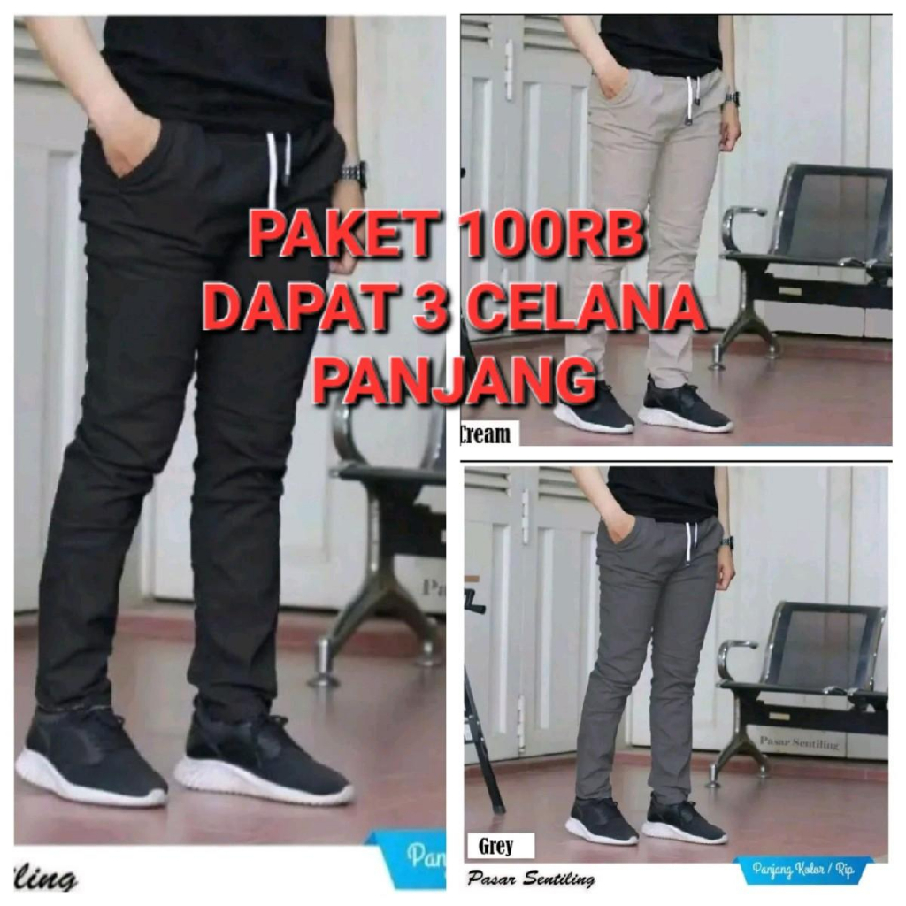 Jual PAKET HEMAT 100rb DAPAT 3 Celana Panjang Slim - Fitting | Shopee ... Jual PAKET HEMAT 100rb DAPAT 3 Celana Panjang Slim - Fitting | Shopee ...