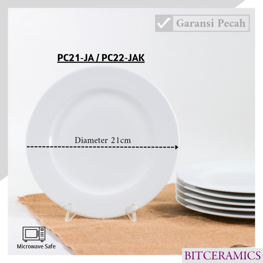 Jual Piring Kue Keramik 21CM (1PCS) Varian By Indo Keramik / Piring ...