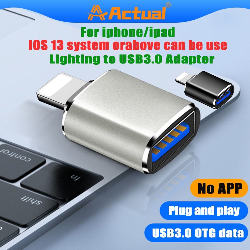 Jual For Lightning OTG USB Adapter Converter For iPhone iPad Plug & Play kompatibel for otg ...