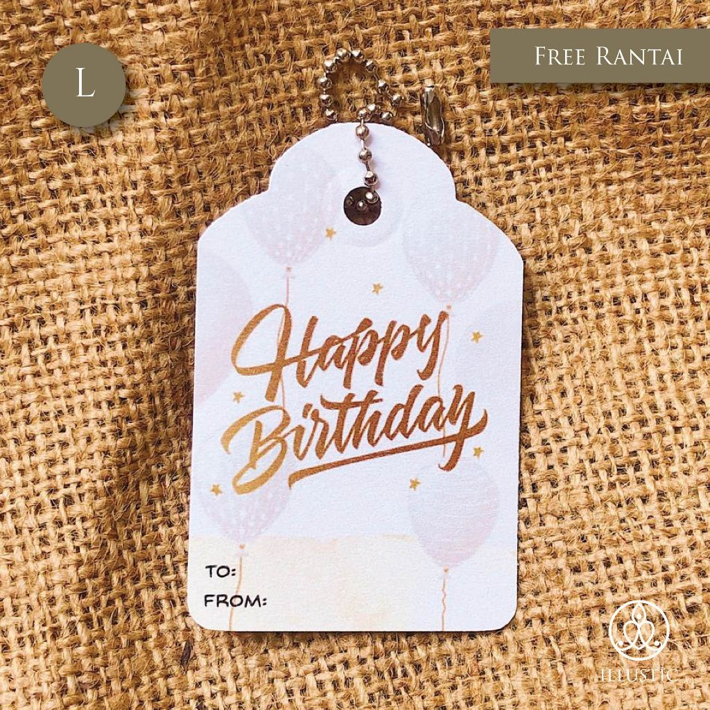 Jual Hang Tag Kartu Ucapan Birthday Ulang Tahun untuk kue hampers ...